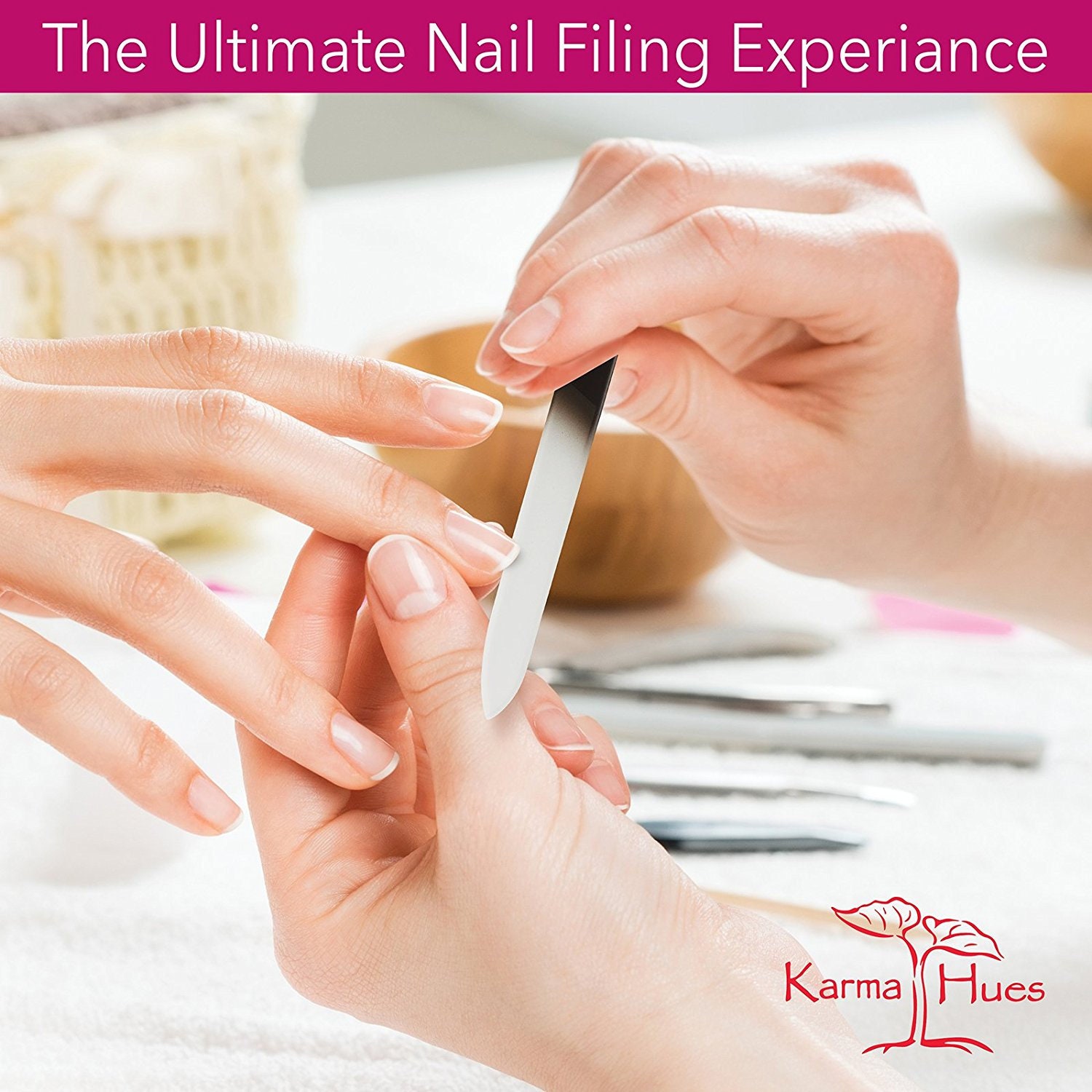 Karma Organic Double Sided Glass Nail Pedicure File Set of 2 With ...