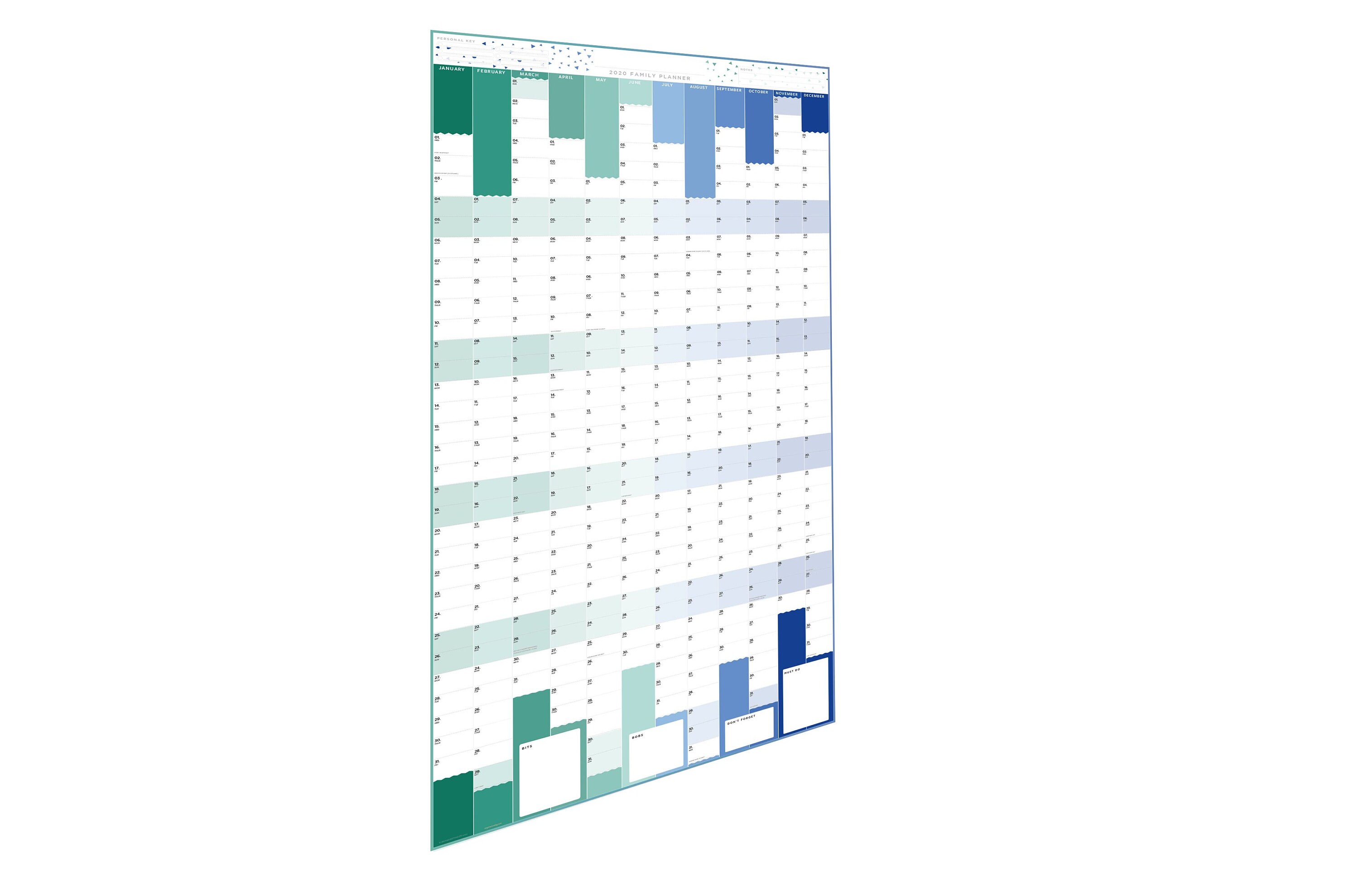 2020 Family Year Planner Extra-large Laminated Wall Planner - Etsy