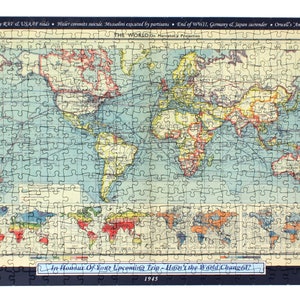 Personalized World Map Jigsaw Puzzle - Etsy