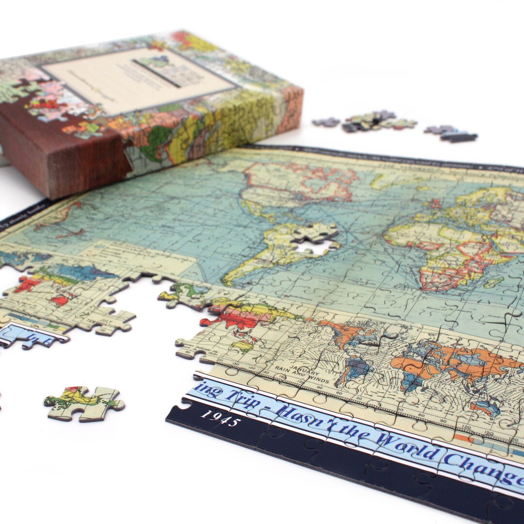 Personalized World Map Jigsaw Puzzle - Etsy