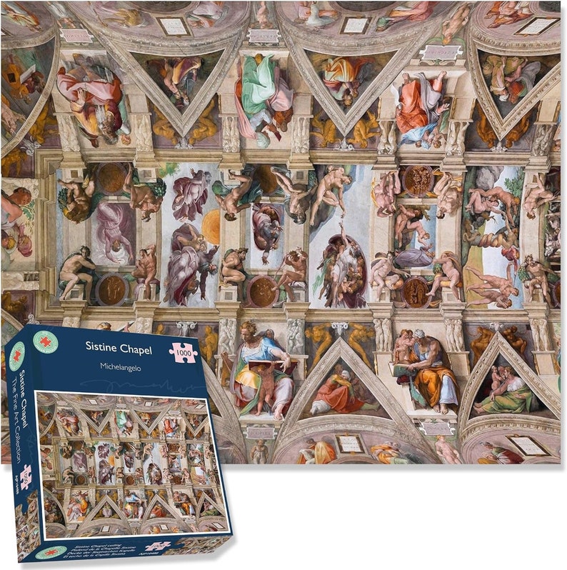 Michelangelo's Sistine Chapel Ceiling Jigsaw Puzzle (500 or 1000 Piece ...