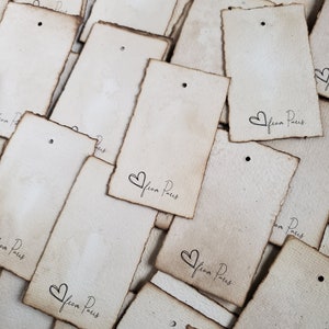 100 Sheets of 3.5 X 2 Inch Blank Vintage Note Tags / Custom Vintage ...