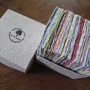 100 Sheets of 3" X 3" Writing Paper From Handmade Recycled Paper/ Note ...