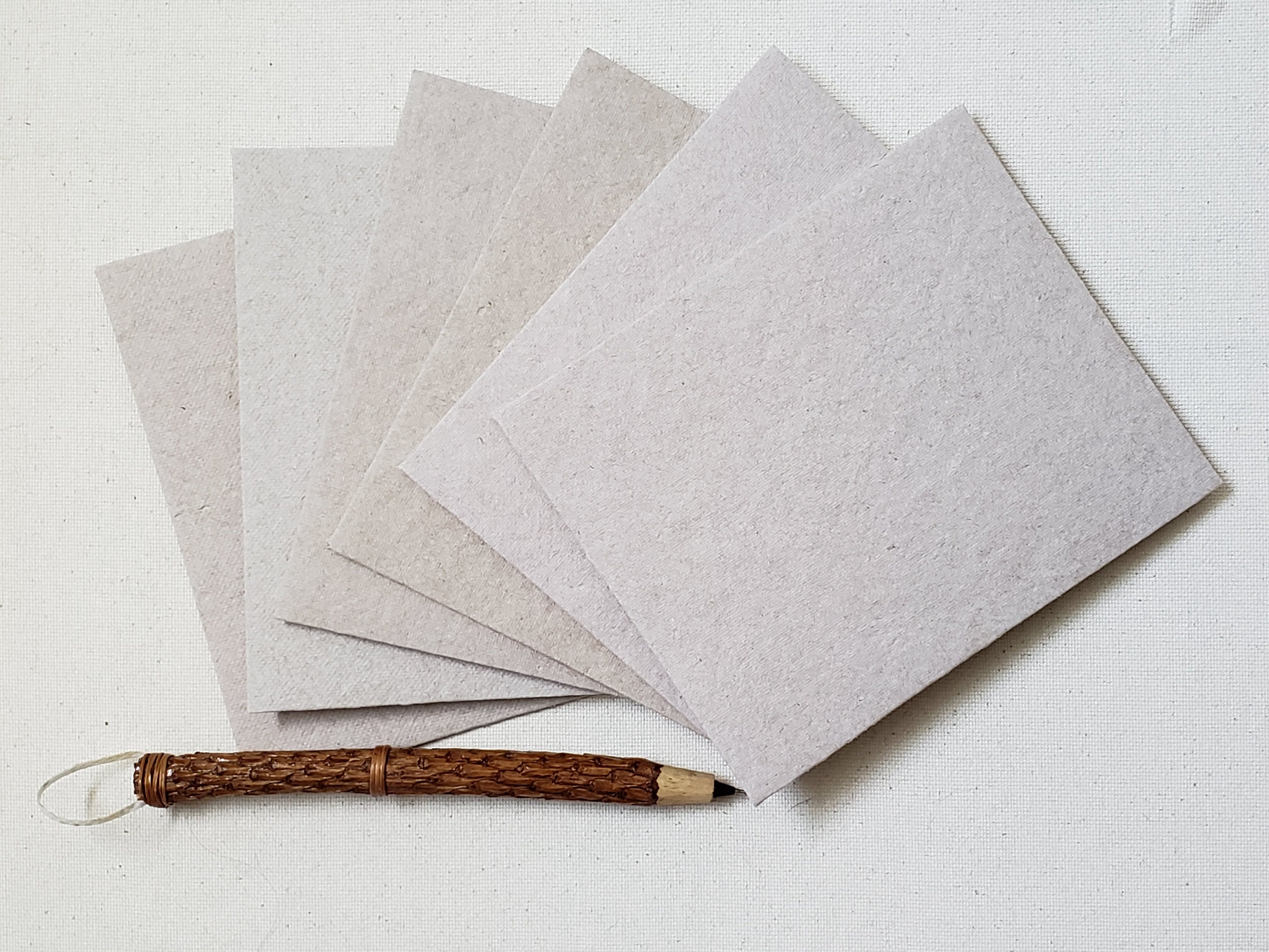 Kraft Brown Handmade Recycled Paper Card - Set of 6/ Kraft Envelopes ...