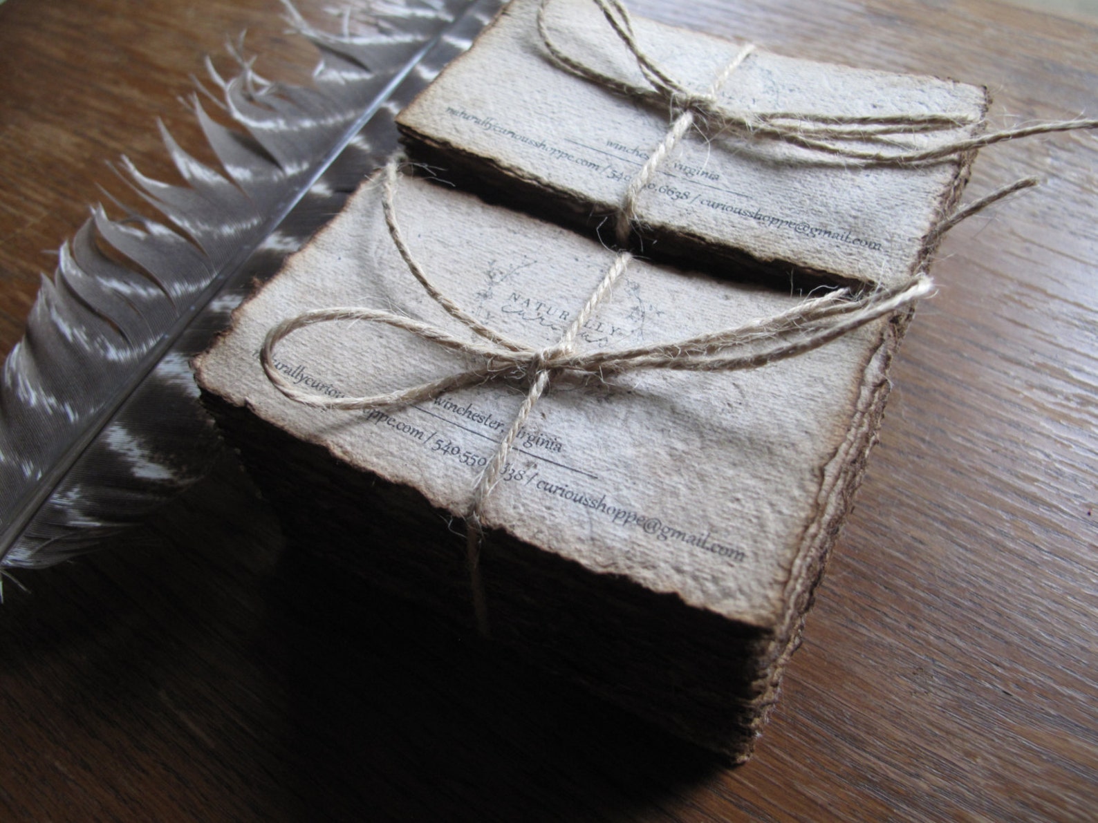 Rustic Business Cards - Coffee Stained, Recycled Paper, Vintage Style ...