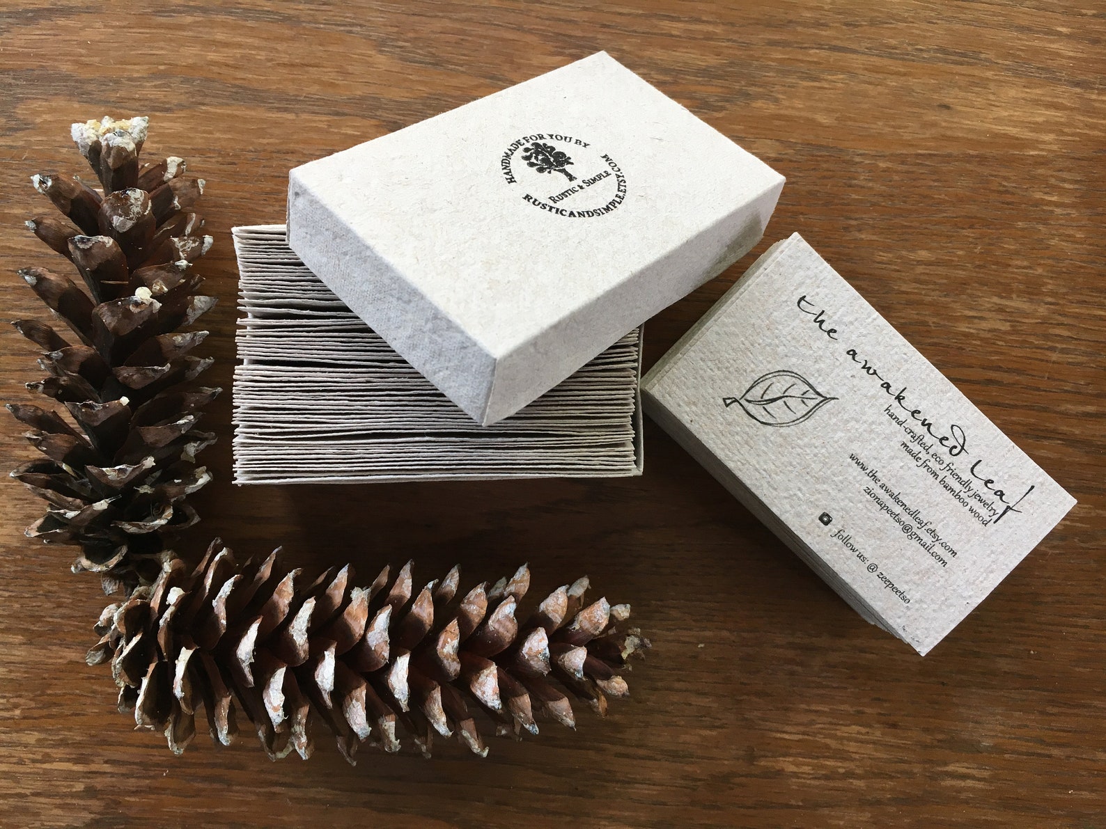 Kraft Brown Eco Friendly Business Card From Handmade Recycled - Etsy