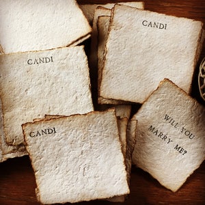 50 Sheets of 3 X 3 Blank Vintage Note Paper/ Distressed Look Paper ...