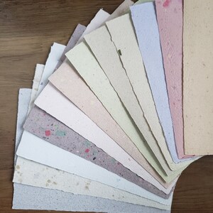 Assorted Handmade Recycled Paper 12 Sheets - 5 X 6 3/4" / Scrapbooking ...