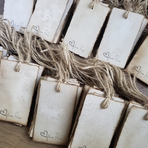 100 Sheets of 3.5 X 2 Inch Blank Vintage Note Tags / Custom Vintage ...