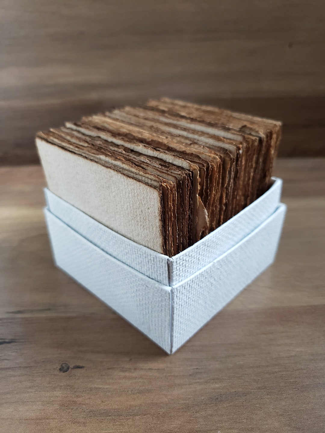 50-100 Sheets of 3x3 Vintage Note Paper/ Distressed Look Paper/ Coffee ...