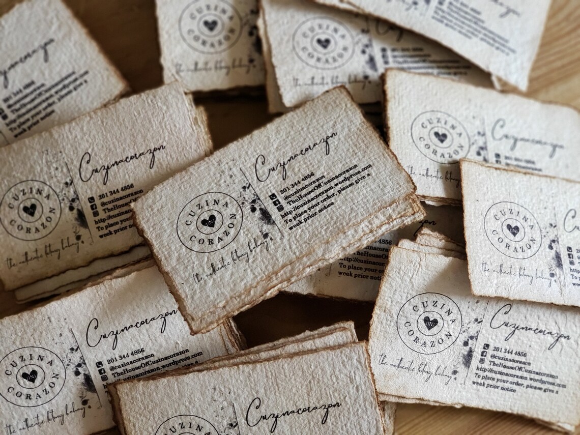 3.5 X 2 Distressed Look Personalized Printed Card/ | Etsy