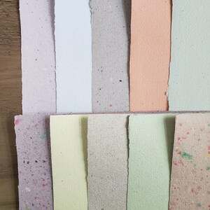 Assorted Handmade Recycled Paper - 8" X 10.5" Assorted Colors #2 - 10 ...