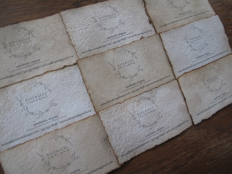 Eco Friendly Printed Vintage Style/coffee-stained Card From Handmade ...