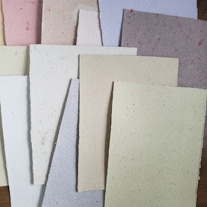 Assorted Handmade Recycled Paper 12 Sheets - 5 X 6 1/2" / Scrapbooking ...