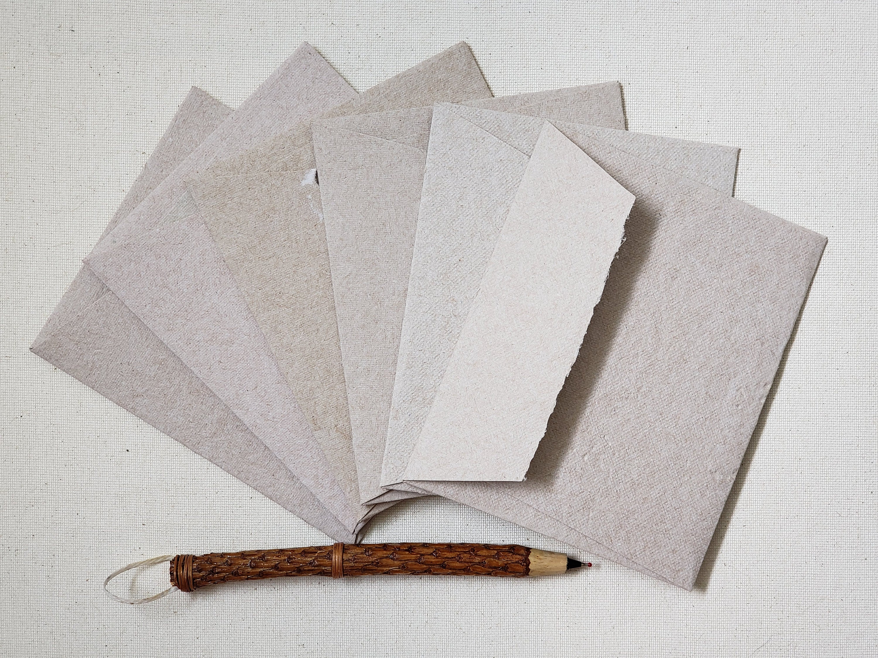 Kraft Brown Handmade Recycled Paper Card - Set of 6/ Kraft Envelopes ...