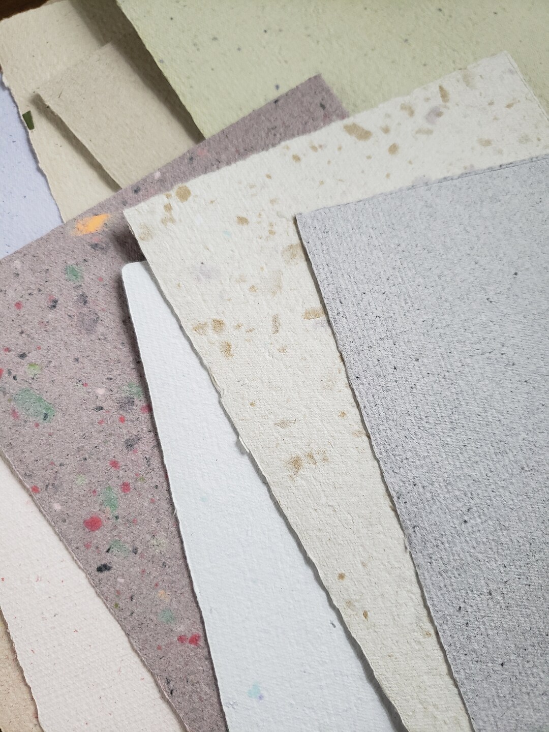 Assorted Handmade Recycled Paper 12 Sheets - 5 X 6 3/4" / Scrapbooking ...