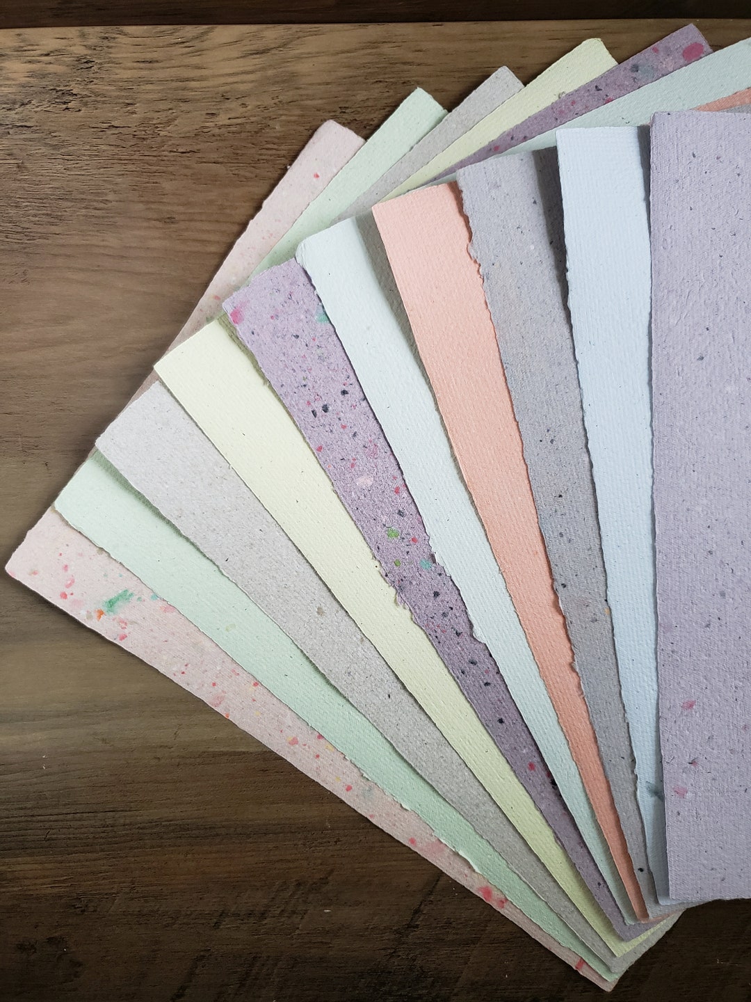 Assorted Handmade Recycled Paper - 8" X 10.5" Assorted Colors #2 - 10 ...