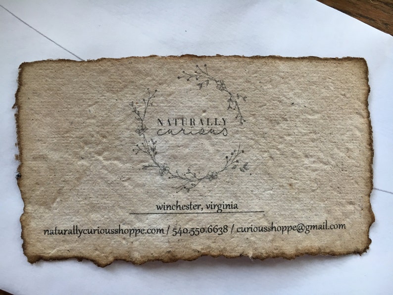 Eco Friendly Printed Vintage Style/coffee-stained Card From Handmade ...