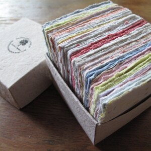 100 Sheets of 3" X 3" Writing Paper From Handmade Recycled Paper/ Note ...