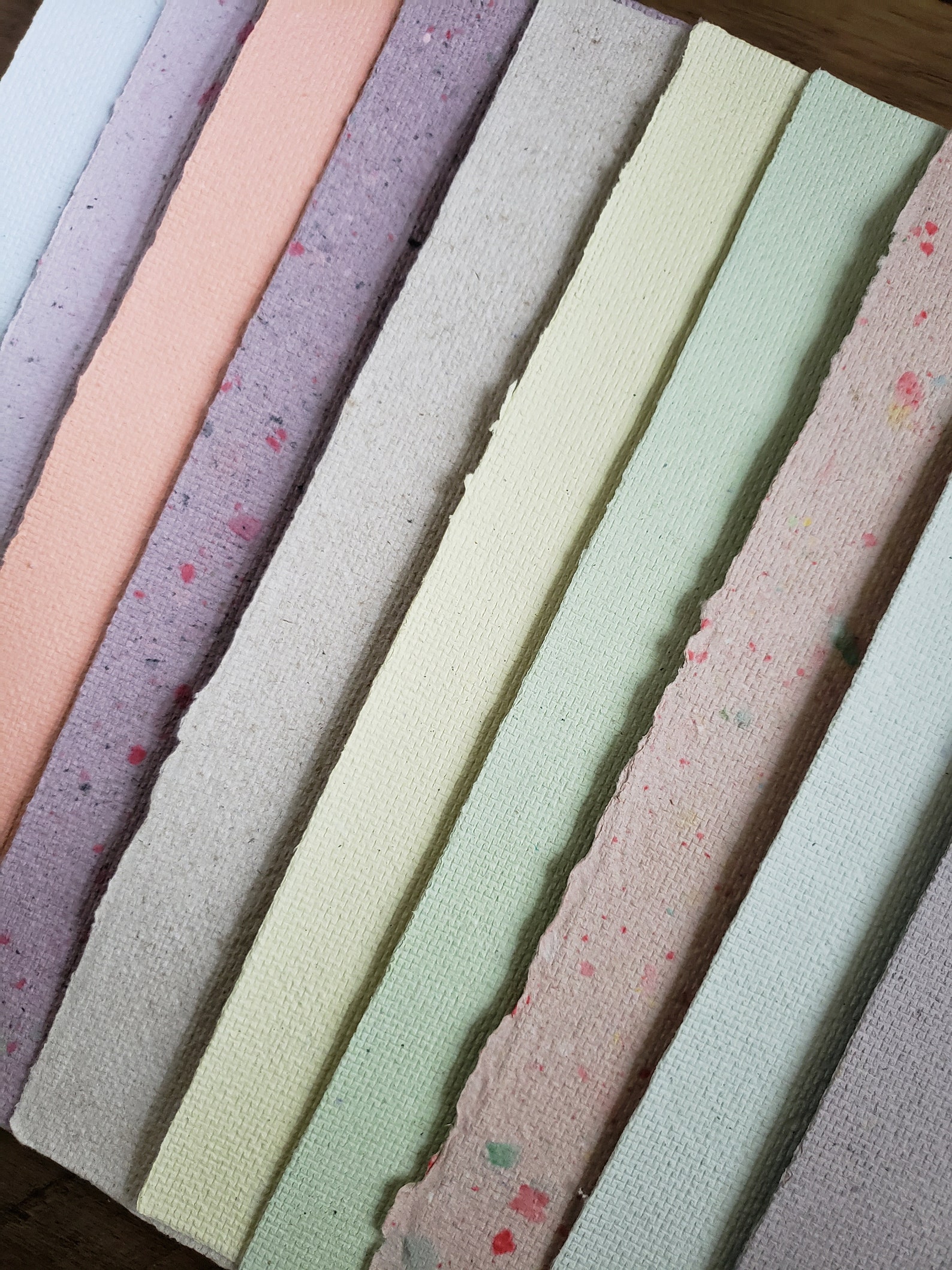 Assorted Handmade Recycled Paper - 8" X 10.5" Assorted Colors #2 - 10 ...