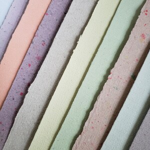 Assorted Handmade Recycled Paper - 8" X 10.5" Assorted Colors #2 - 10 ...