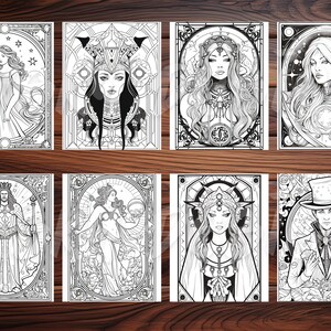 34 Tarot Cards Coloring Book - Mystical Art for Adults and Kids ...