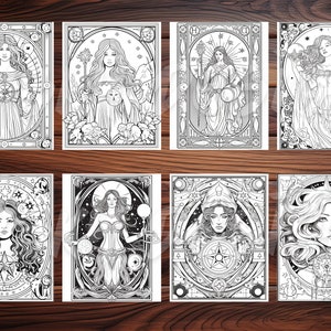 34 Tarot Cards Coloring Book - Mystical Art for Adults and Kids ...
