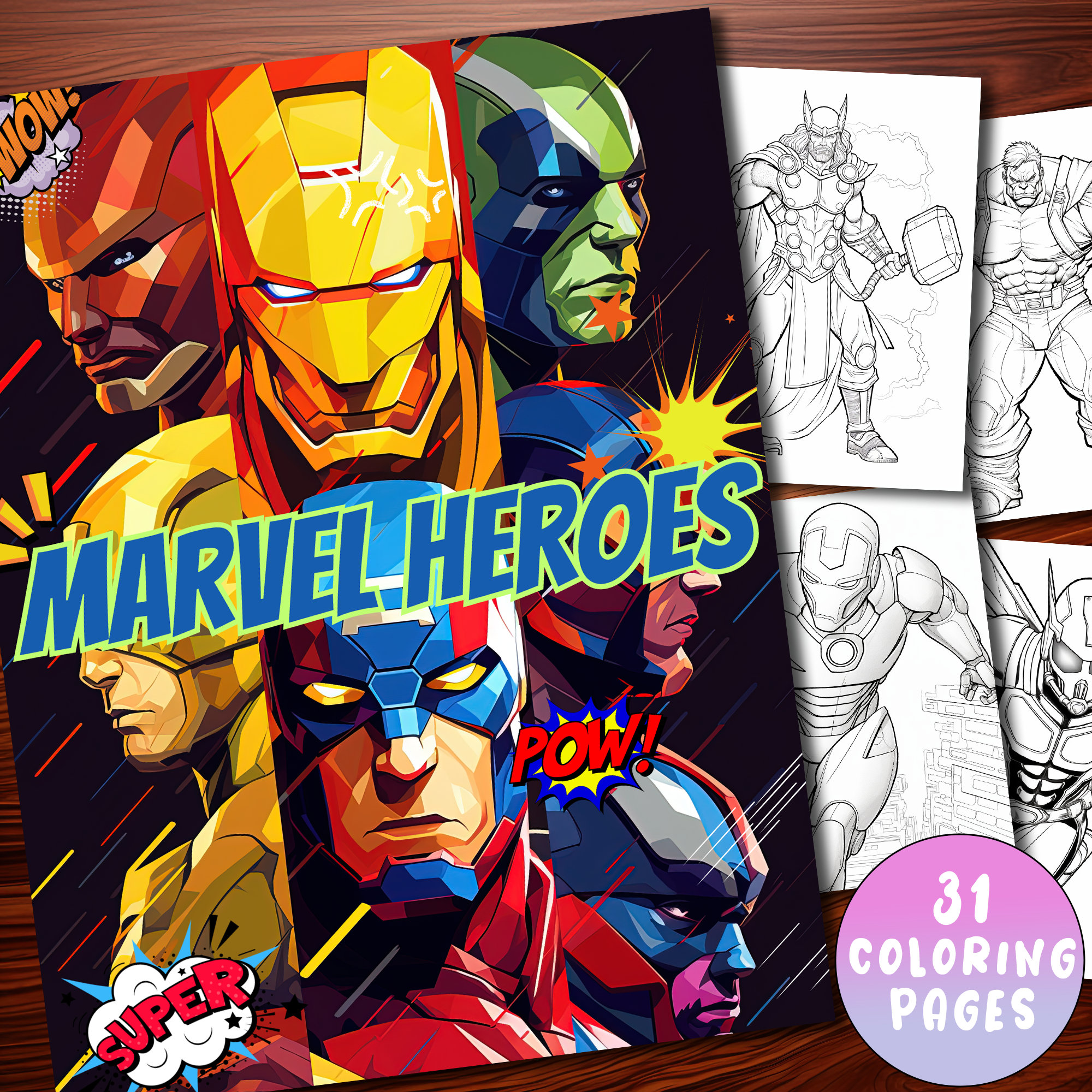 Marvel Characters Coloring Pages