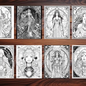 34 Tarot Cards Coloring Book - Mystical Art for Adults and Kids ...