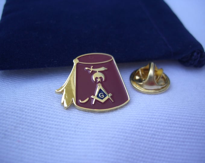 Masonic Shrine Shriner Shriners Emblem Fez Crescent Scimitar Lapel Pin ...