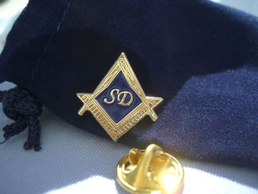 Masonic Lodge Freemason Senior Deacon SD Lapel Pin Plus Gift Pouch - Etsy