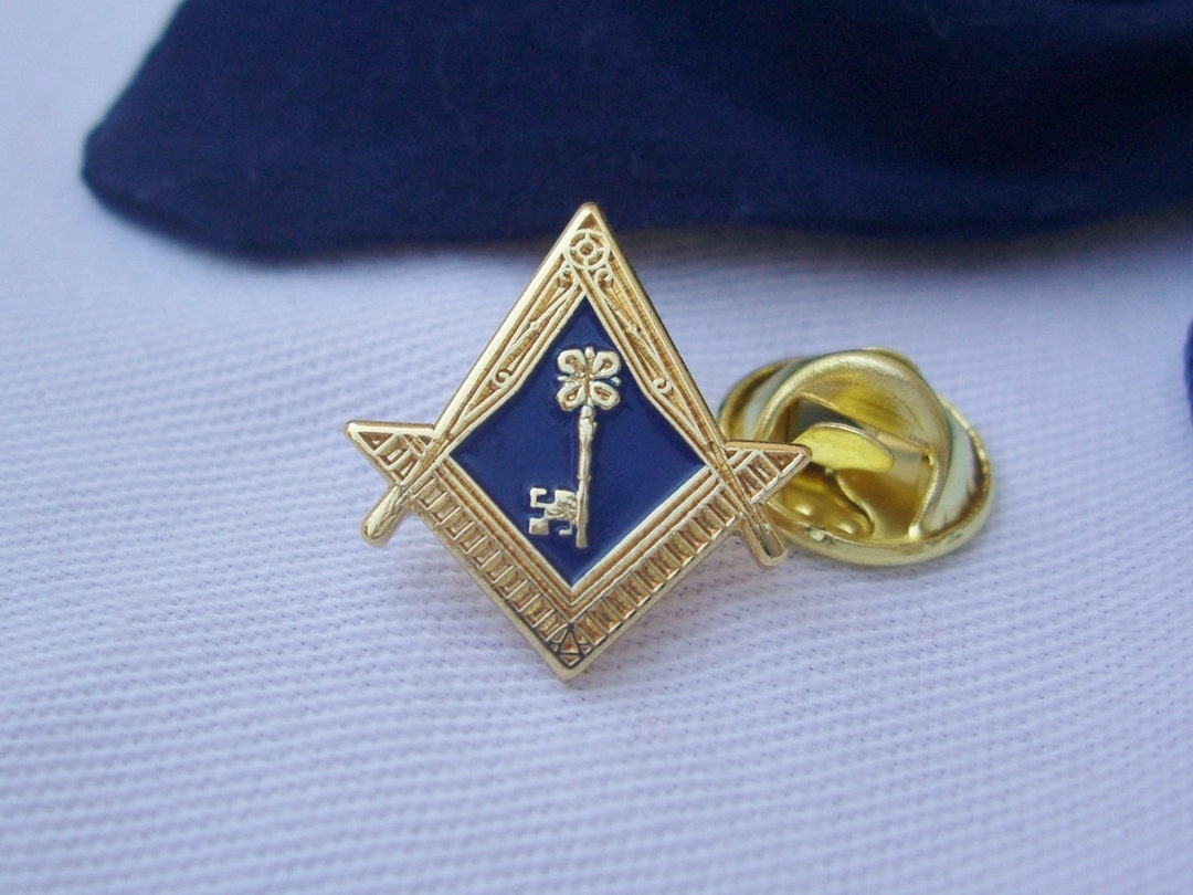 Masonic Freemasonry Freemason Lodge Officer Treasurer Key Jewel Lapel ...