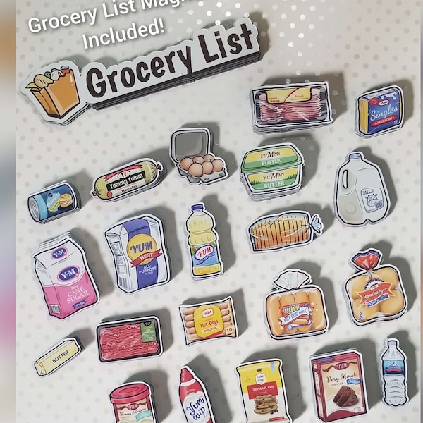 Grocery List Magnets - Etsy