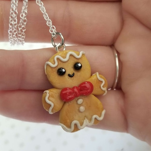 Christmas Gingerbread House Necklace Miniature Food Jewelry - Etsy