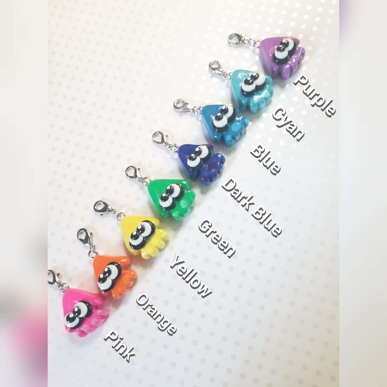 Polymer Clay Squid Keychain Splatoon Inspired - Etsy