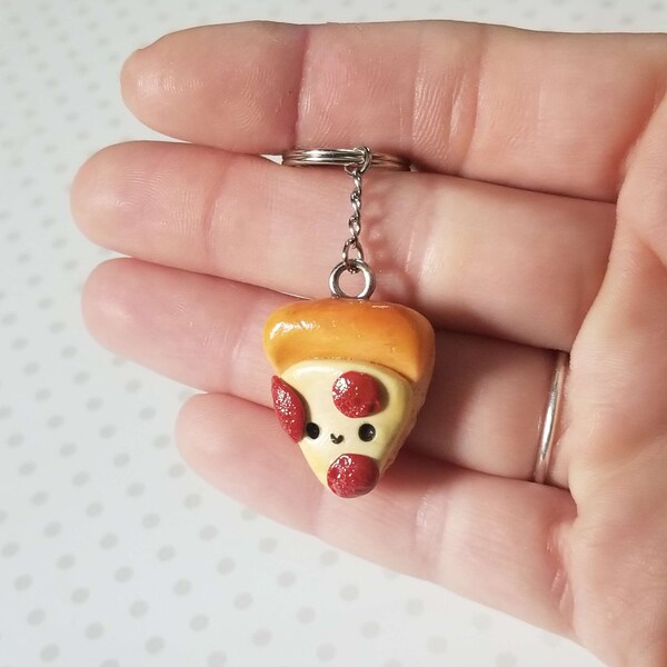 Pizza Keychain - Etsy