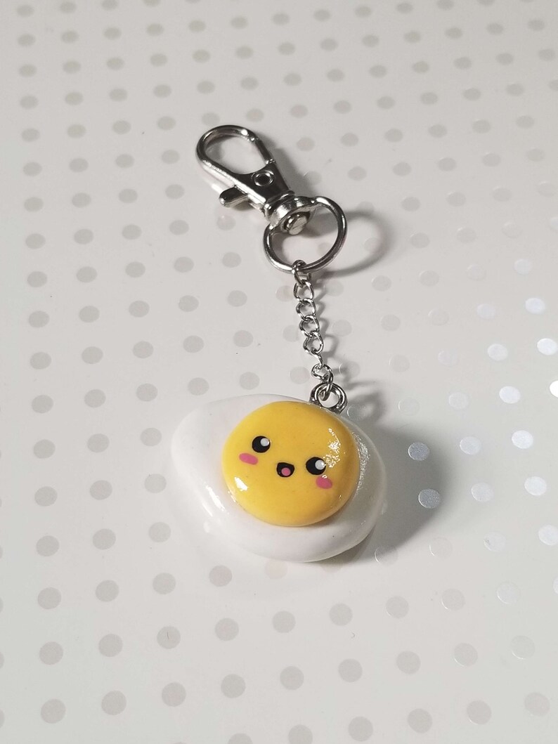 Kawaii Egg Keychain - Happy Face - Etsy