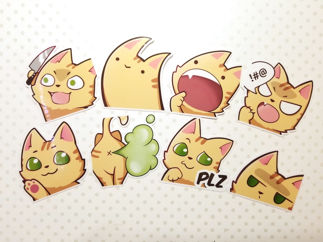 Cat Emotes Meow Meow Sticker 2022 - Etsy