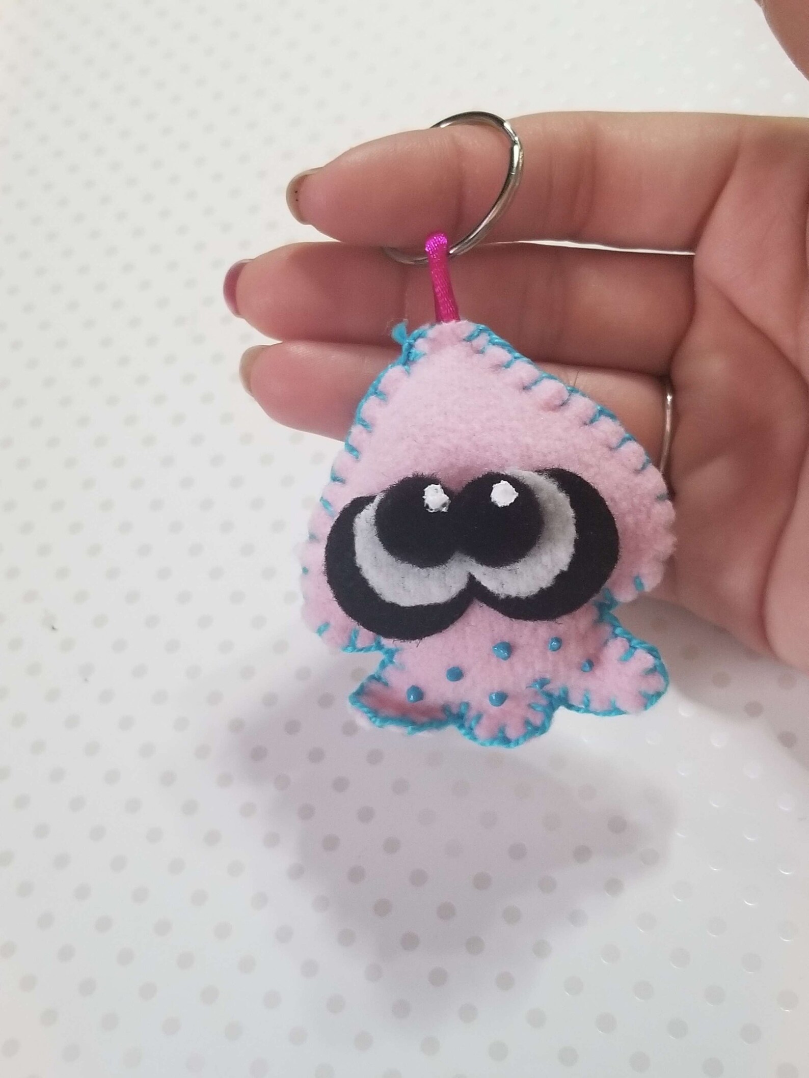 Felt and Fleece Plushie Squid Keychain Splatoon Inspired - Etsy