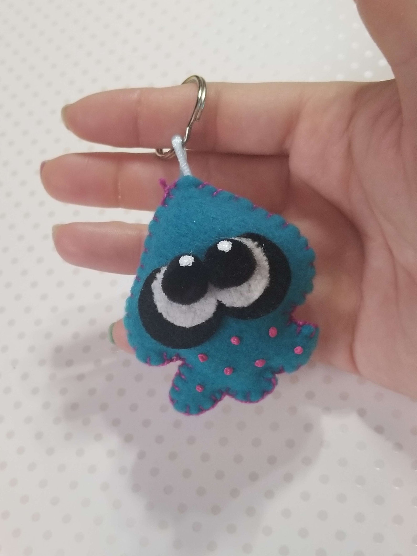Felt and Fleece Plushie Squid Keychain Splatoon Inspired - Etsy