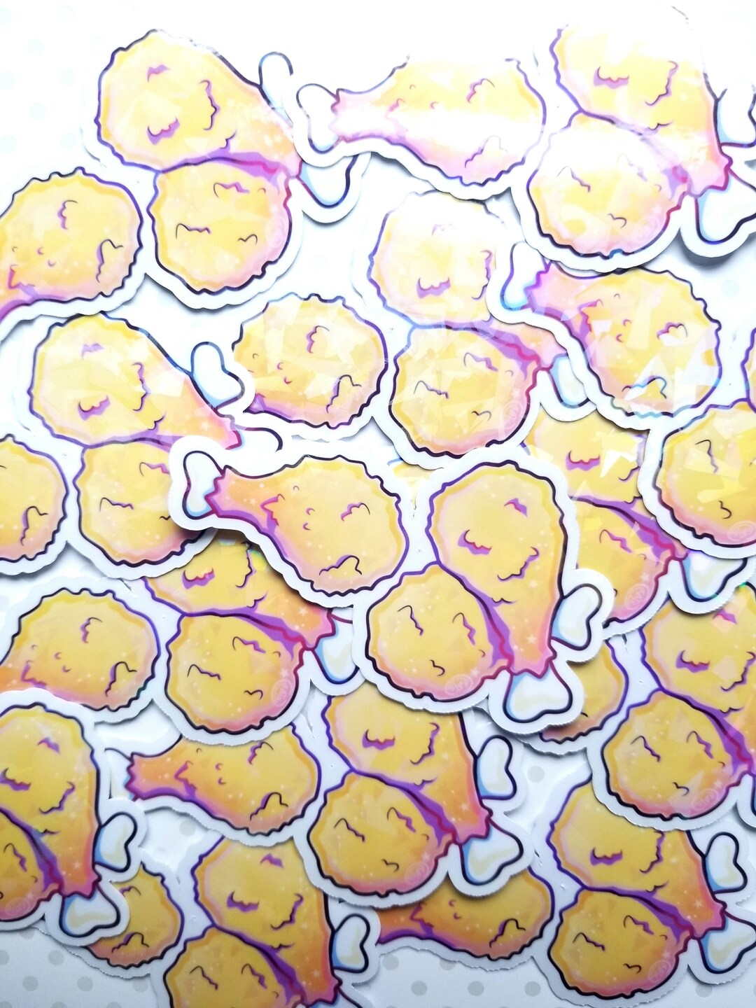 Fried Chicken Sticker 2022 Holographic - Etsy