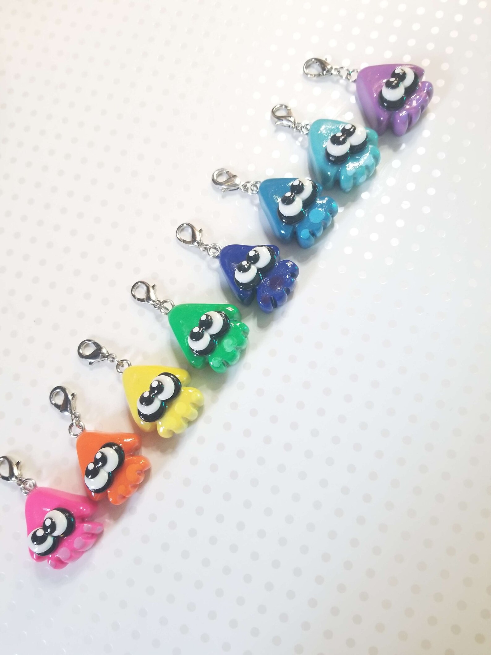 Polymer Clay Squid Keychain Splatoon Inspired - Etsy