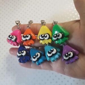 Polymer Clay Squid Keychain - Splatoon Inspired - Etsy