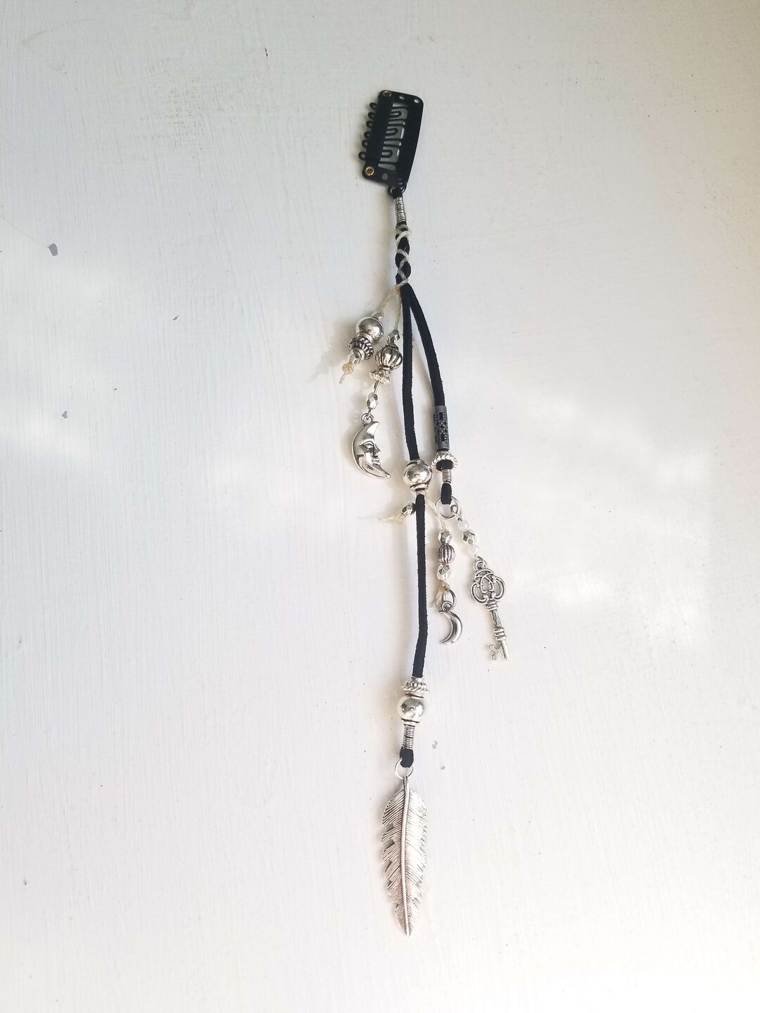 Hair Bead Extension - Moon and Key - Etsy
