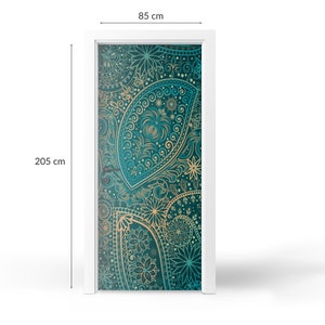 Ethereal Patterns Door Sticker, Self-adhesive Cover, Abstraction Door ...