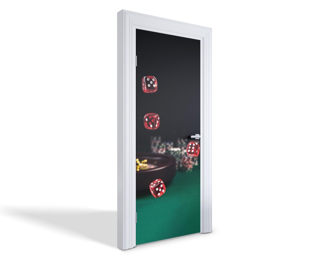 Roll the Dice Door Sticker, Self-adhesive Cover, the Remaining Door ...