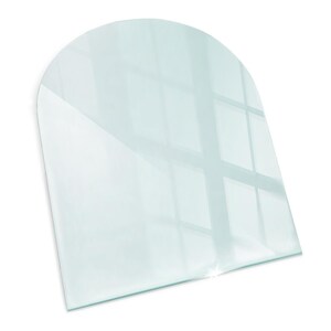 Round Tempered Glass Fireplace Hearth, Transparent Glass Hearth, Modern ...