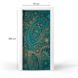 Ethereal Patterns Door Sticker, Self-adhesive Cover, Abstraction Door ...