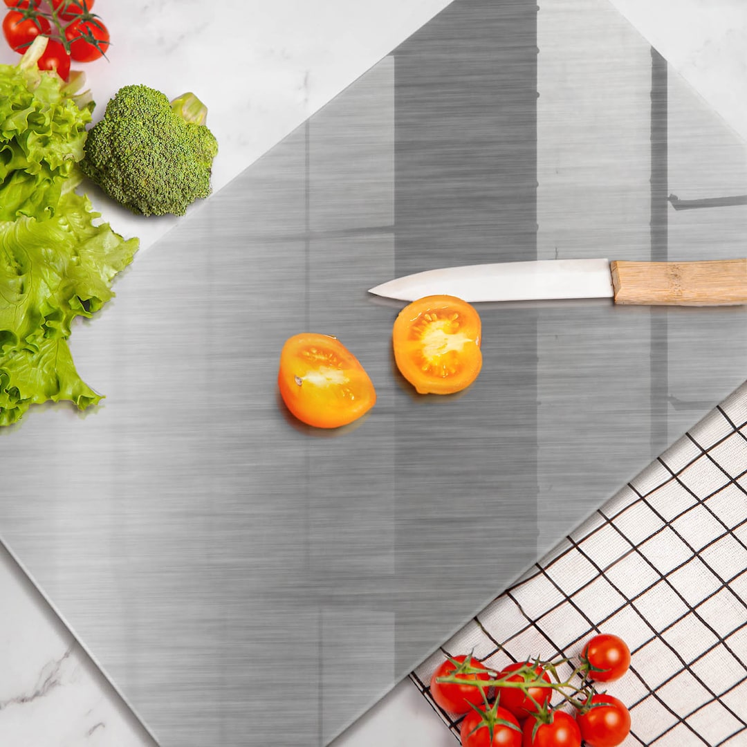 Metal Texture Background Tempered Glass Wall Panel, Oven Glass ...