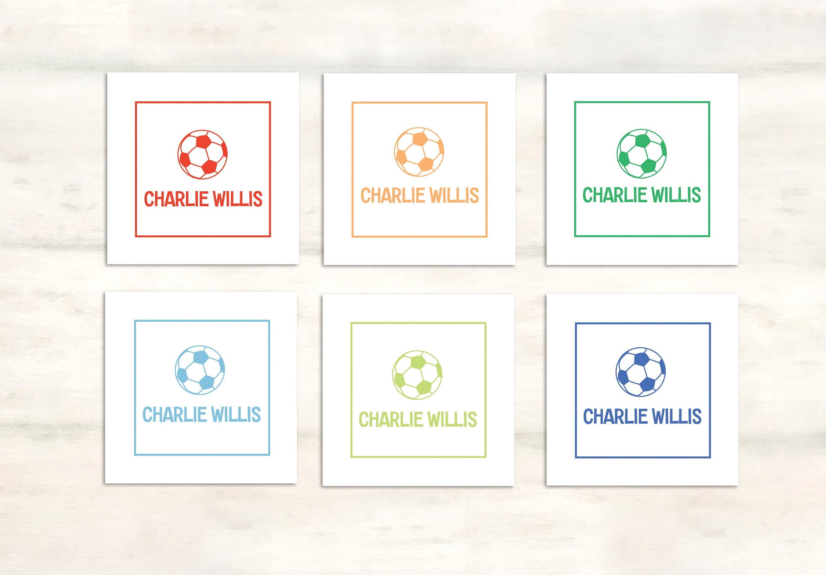 Personalized Soccer Gift Tags for Kids Sports Calling Cards - Etsy